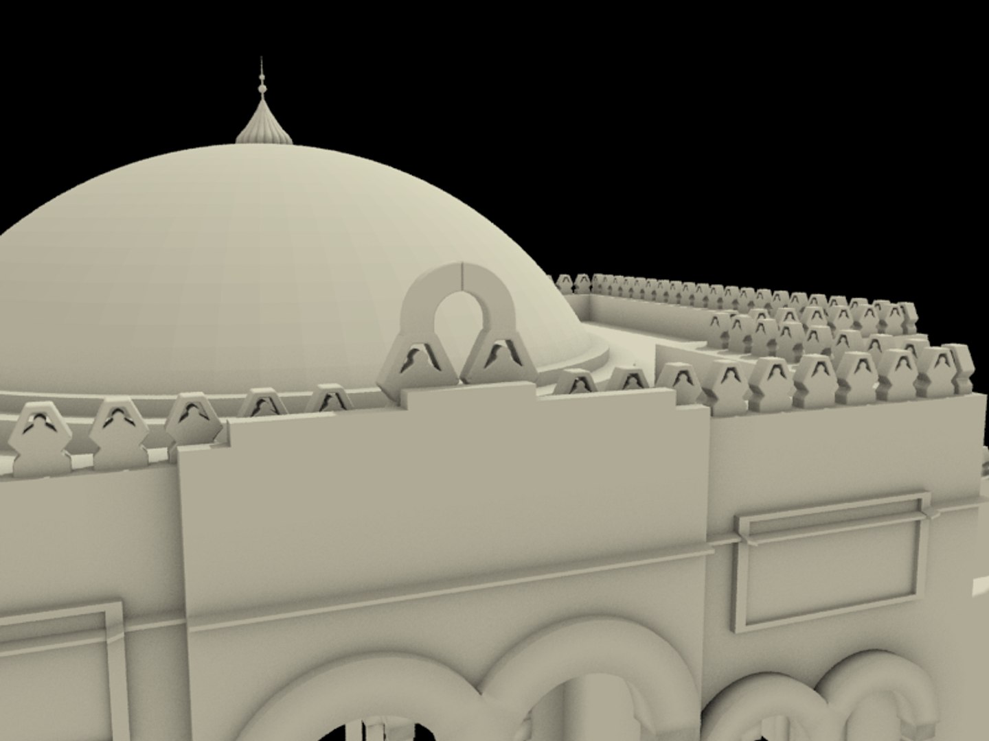 highpoly mosque building 3d model