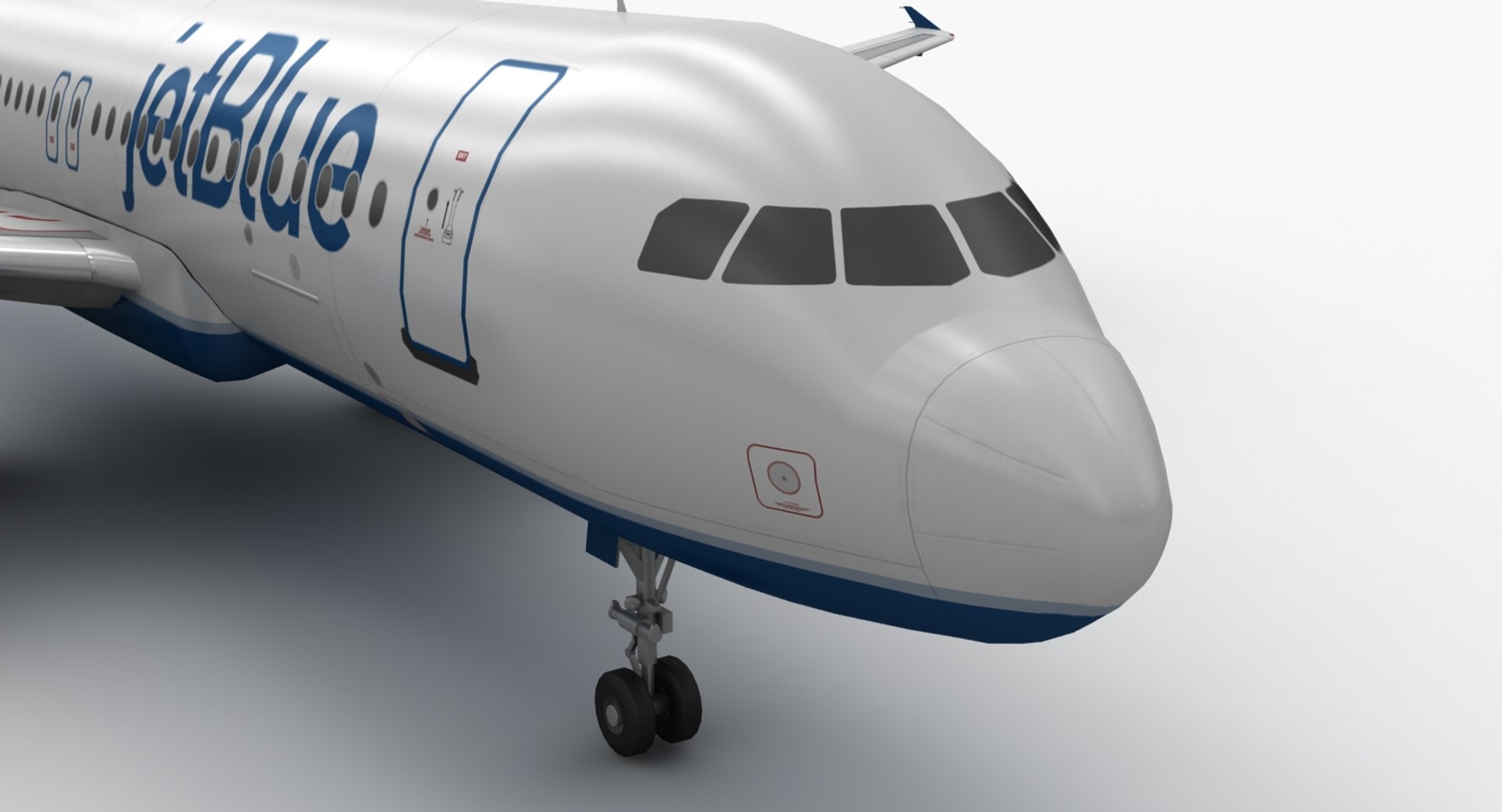 3d model airbus a320 jetblue animation