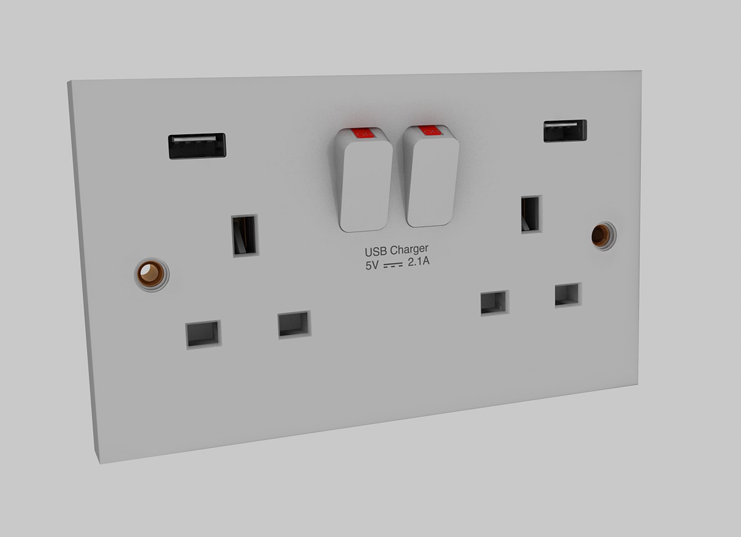 Switched Socket 3d Model