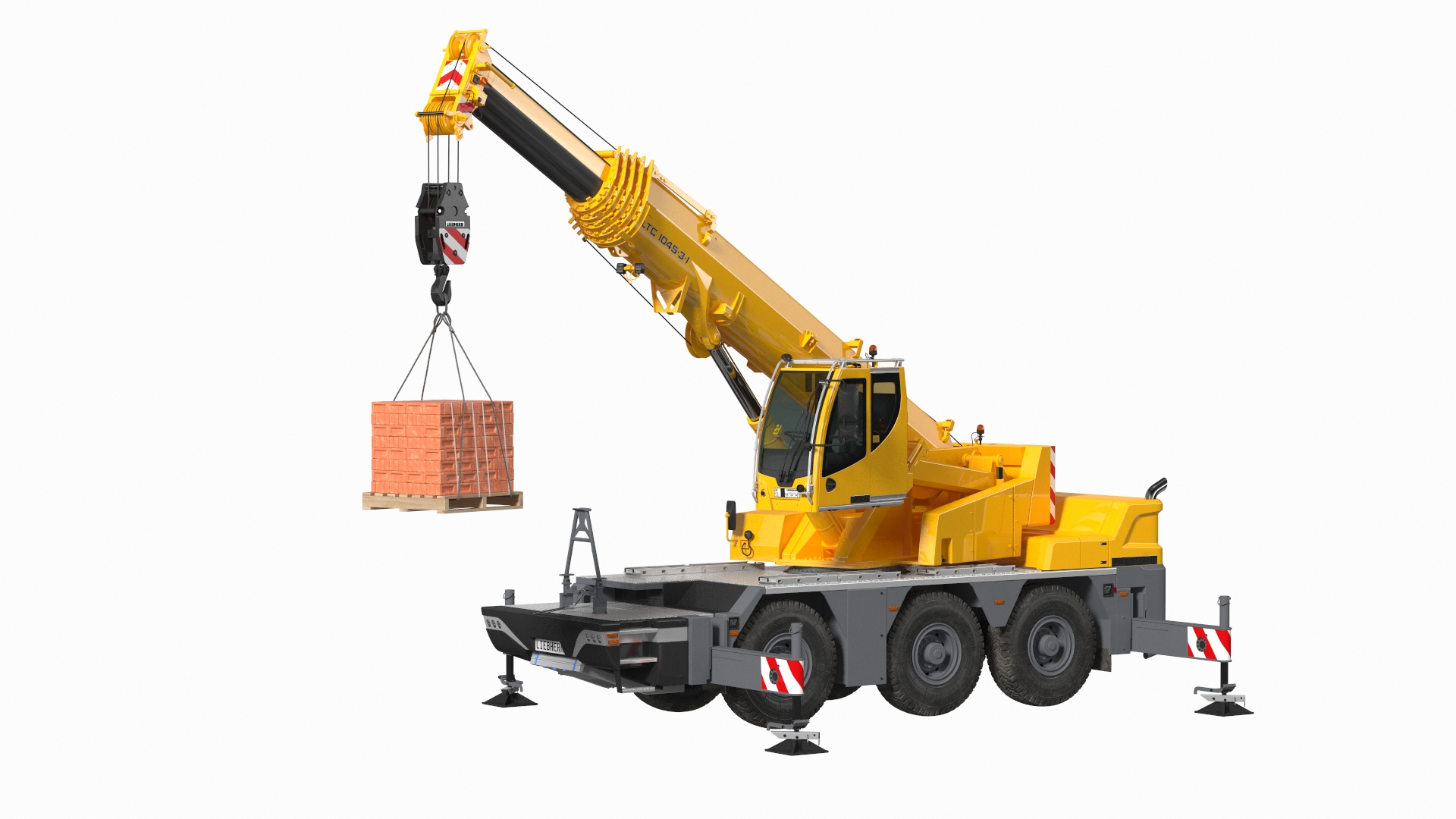 3D Mobile Crane Liebherr With Bricks Model - TurboSquid 1860982