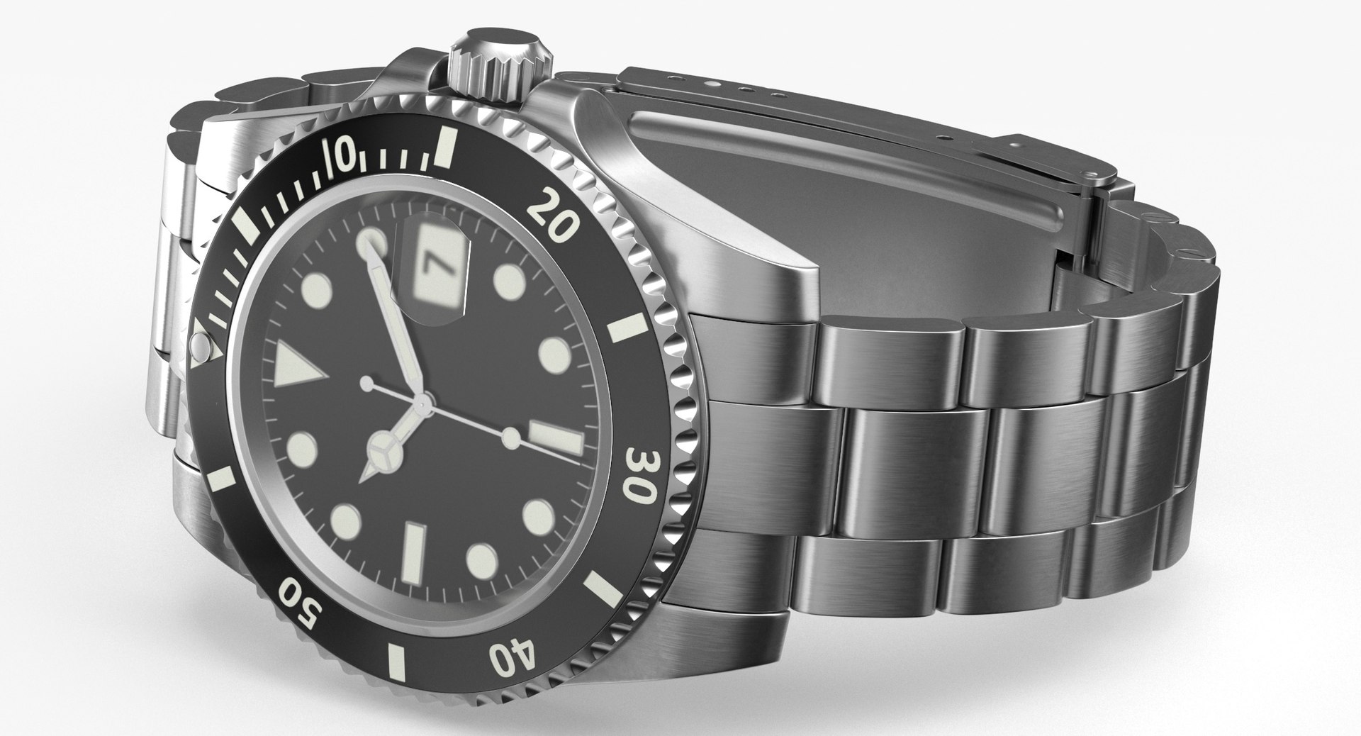 3D Watch Type 03 With 2 Poses Model - TurboSquid 2209644