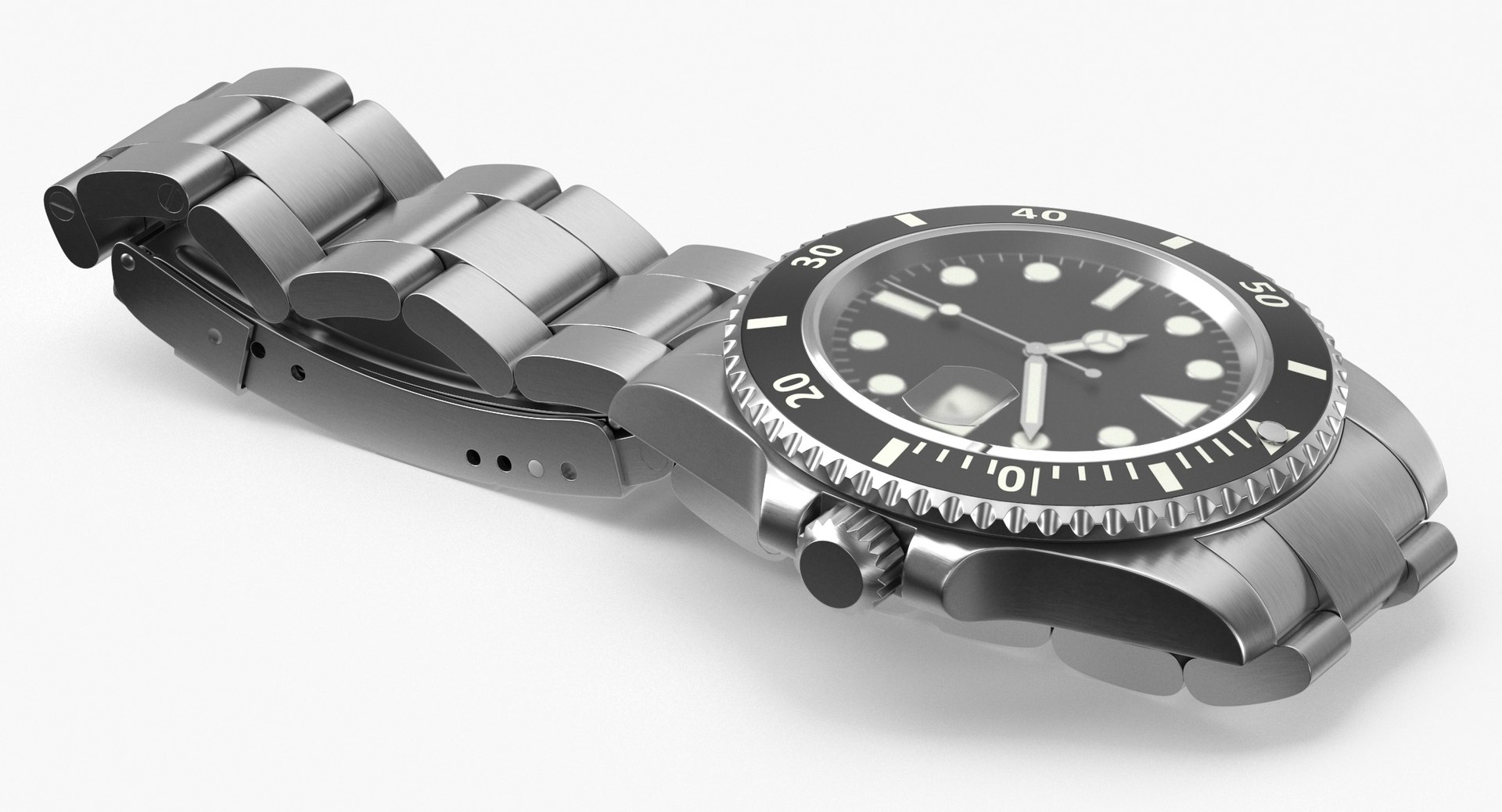 3D Watch Type 03 With 2 Poses Model - TurboSquid 2209644