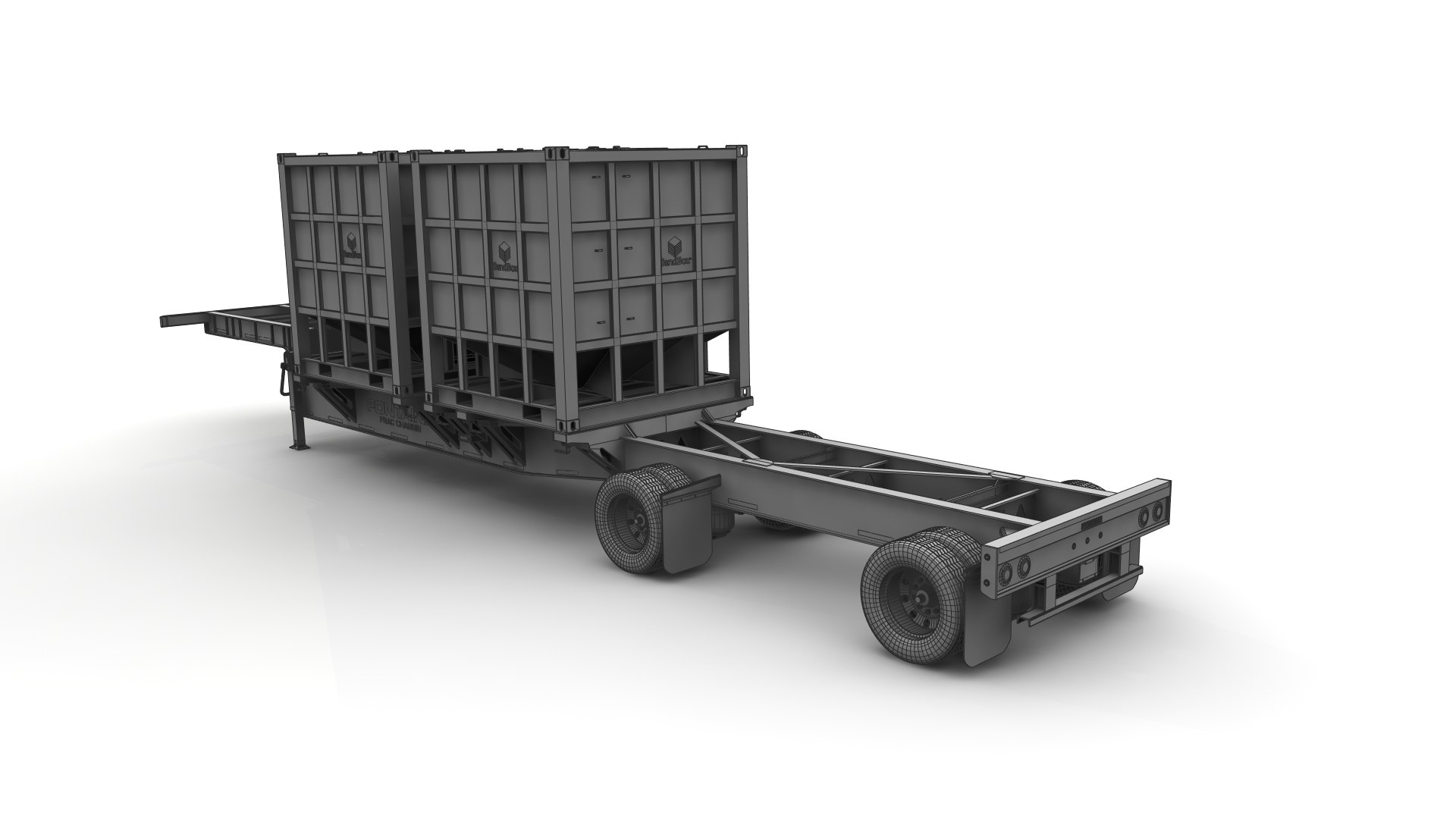 Frap Sand Chassis Trailer 3D Model - TurboSquid 1432278