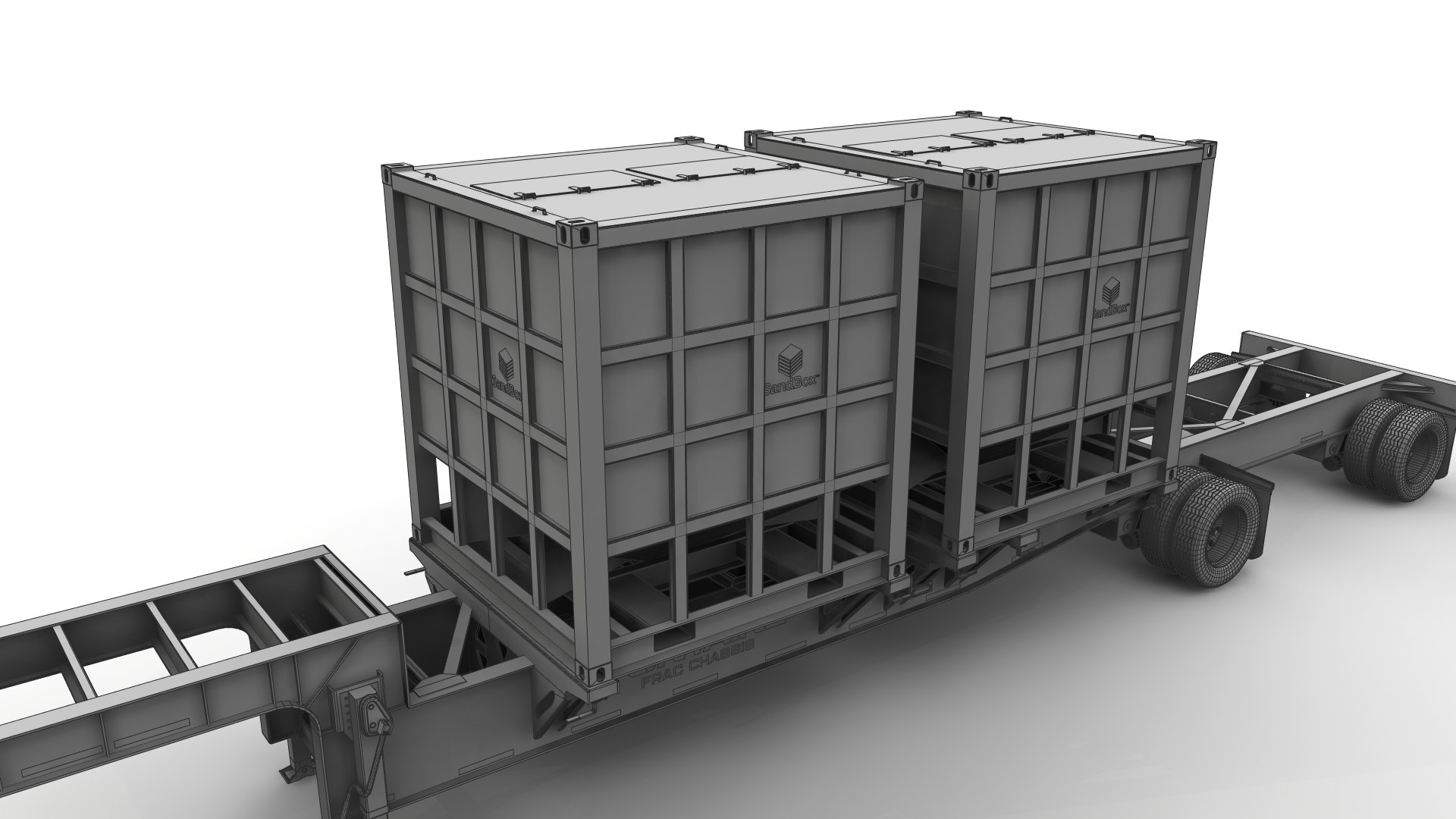 Frap Sand Chassis Trailer 3D Model - TurboSquid 1432278