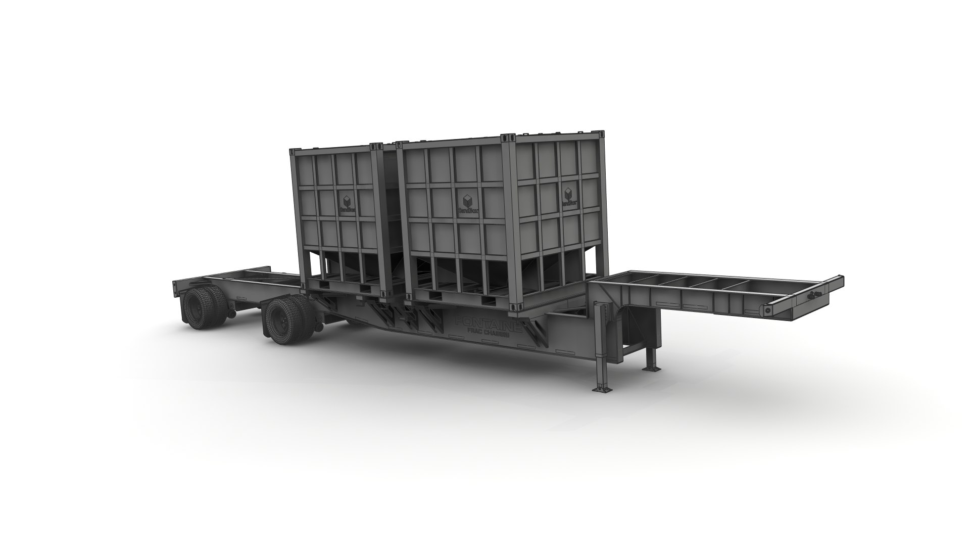 Frap Sand Chassis Trailer 3D Model - TurboSquid 1432278