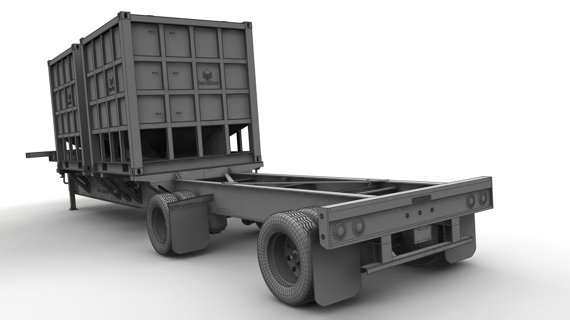 Frap Sand Chassis Trailer 3D Model - TurboSquid 1432278