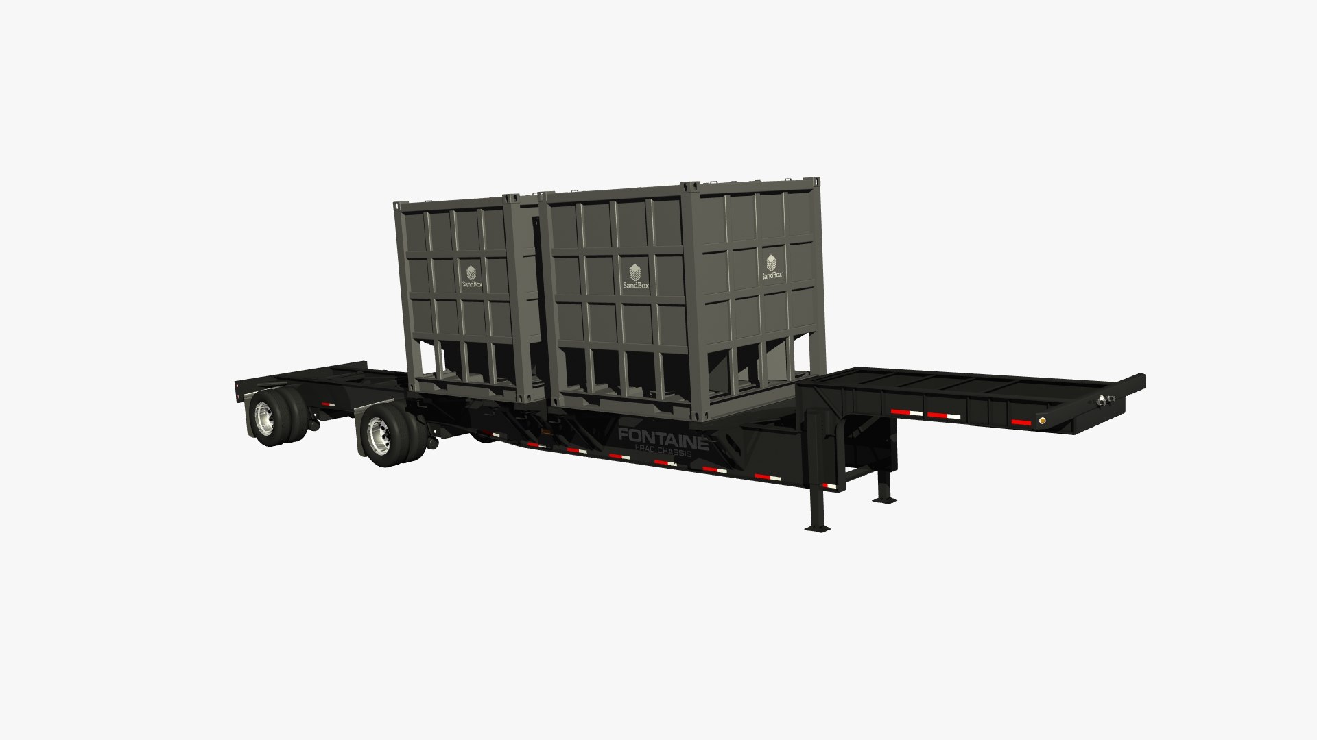 Frap Sand Chassis Trailer 3D Model - TurboSquid 1432278
