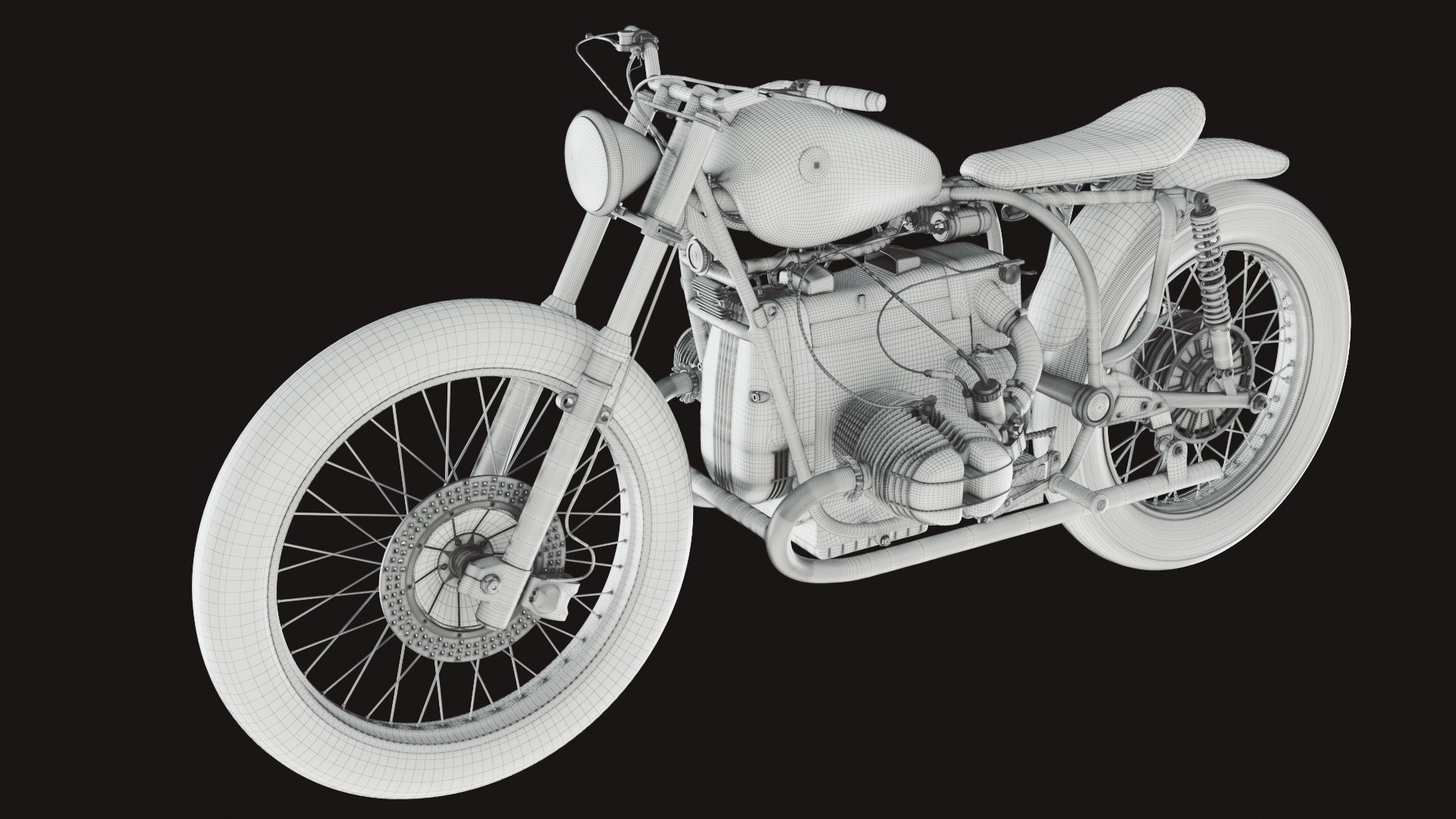 Motorcycle Cafe Racer 3D Model - TurboSquid 1933292