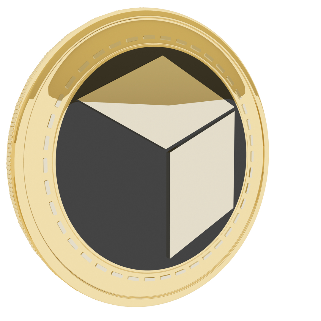 3D Brickblock Cryptocurrency Gold Coin Model - TurboSquid 1783502