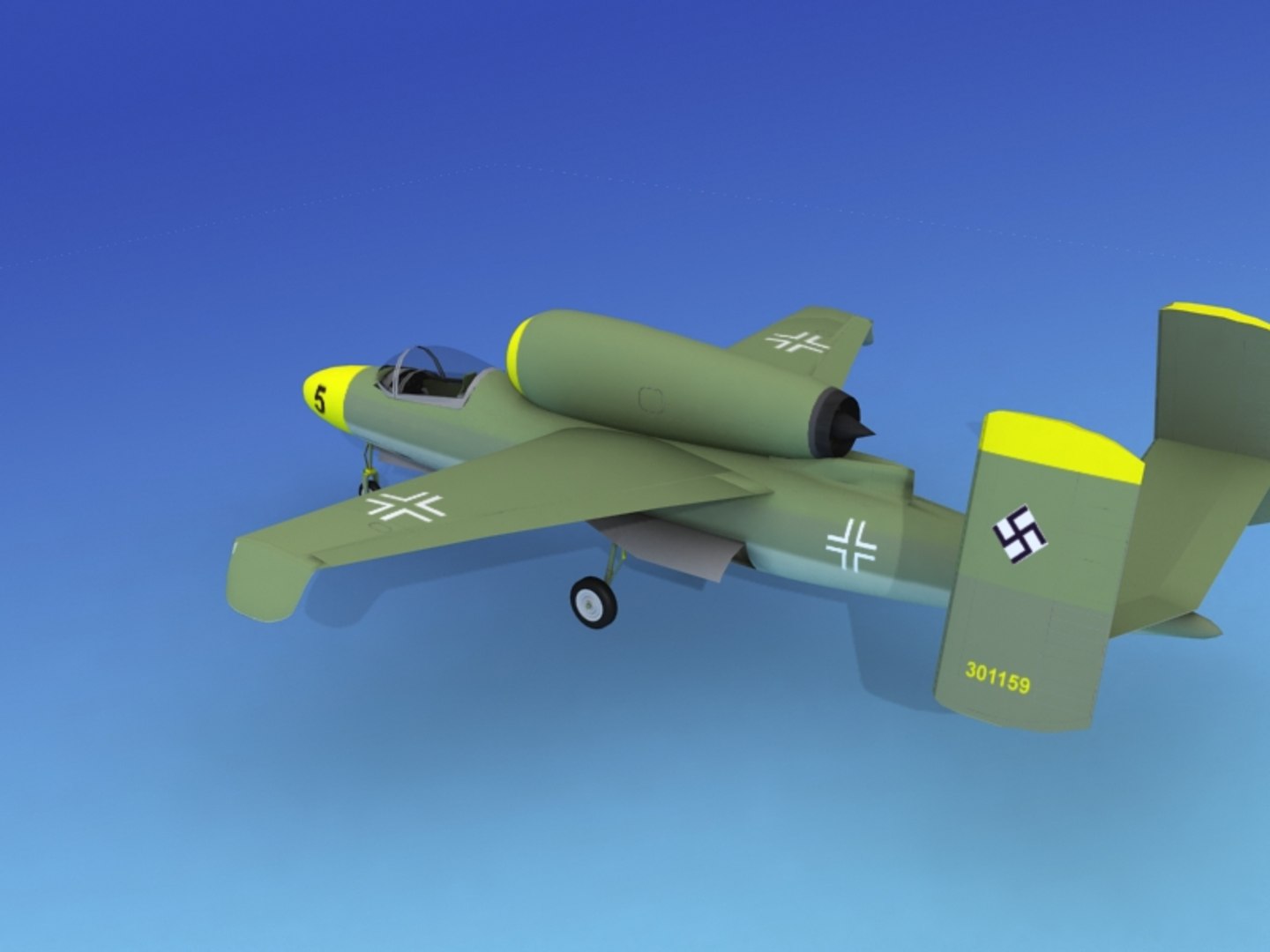 3d Fighter Jets Heinkel 162 Model