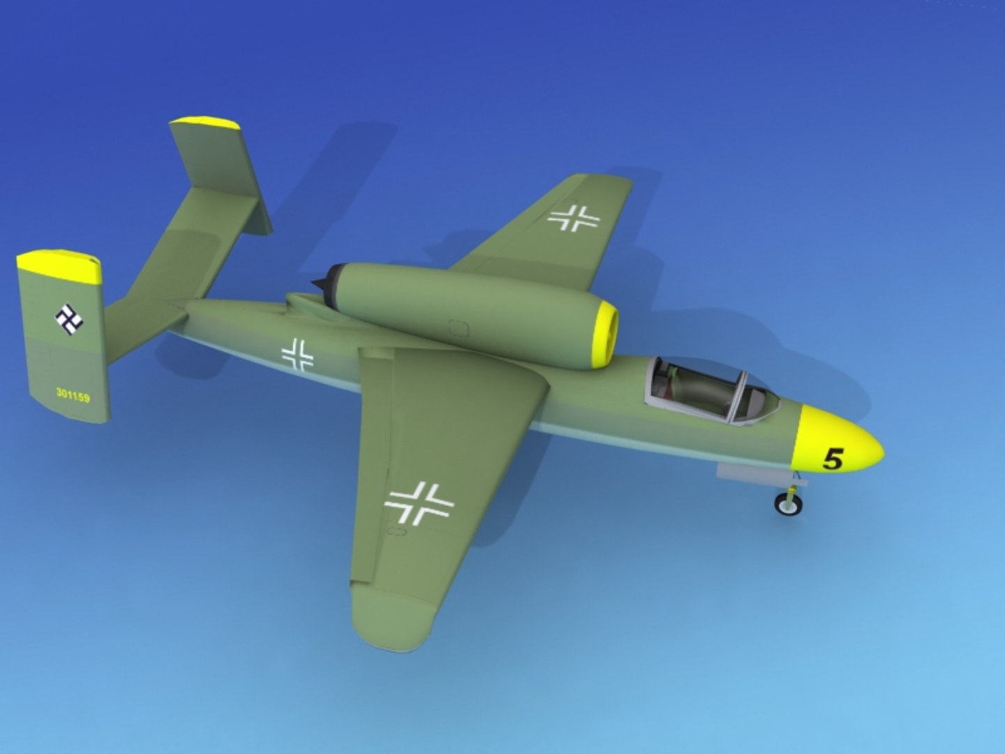 3d Fighter Jets Heinkel 162 Model