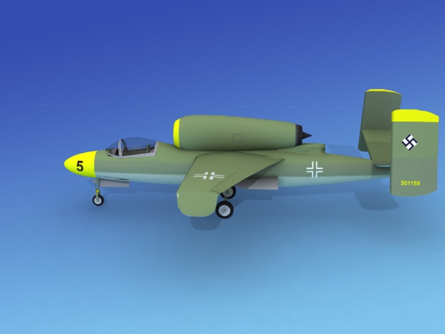 3d Fighter Jets Heinkel 162 Model