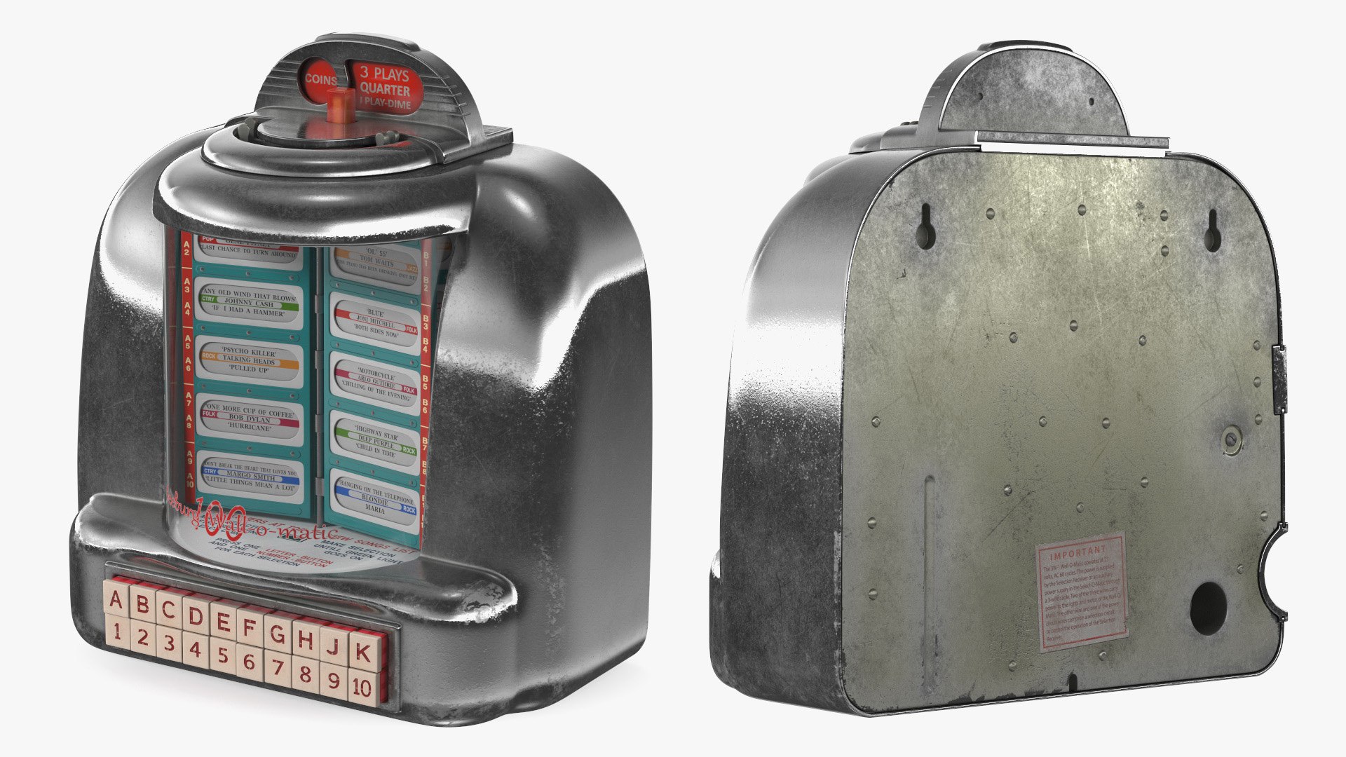 Vintage Tabletop Jukebox Seeburg Off State 3D Model - TurboSquid 2352034