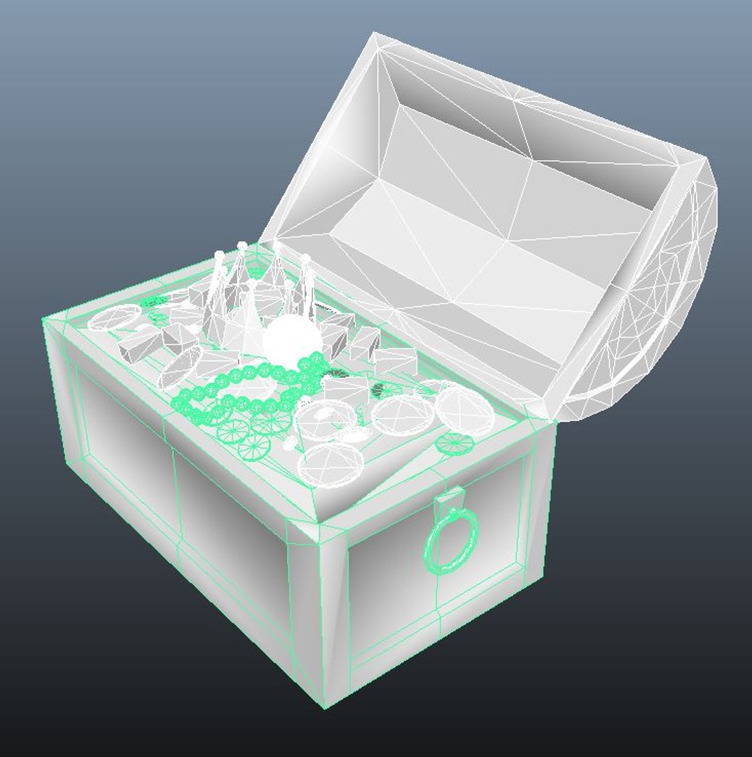 3D treasure box low-poly vr - TurboSquid 1319137