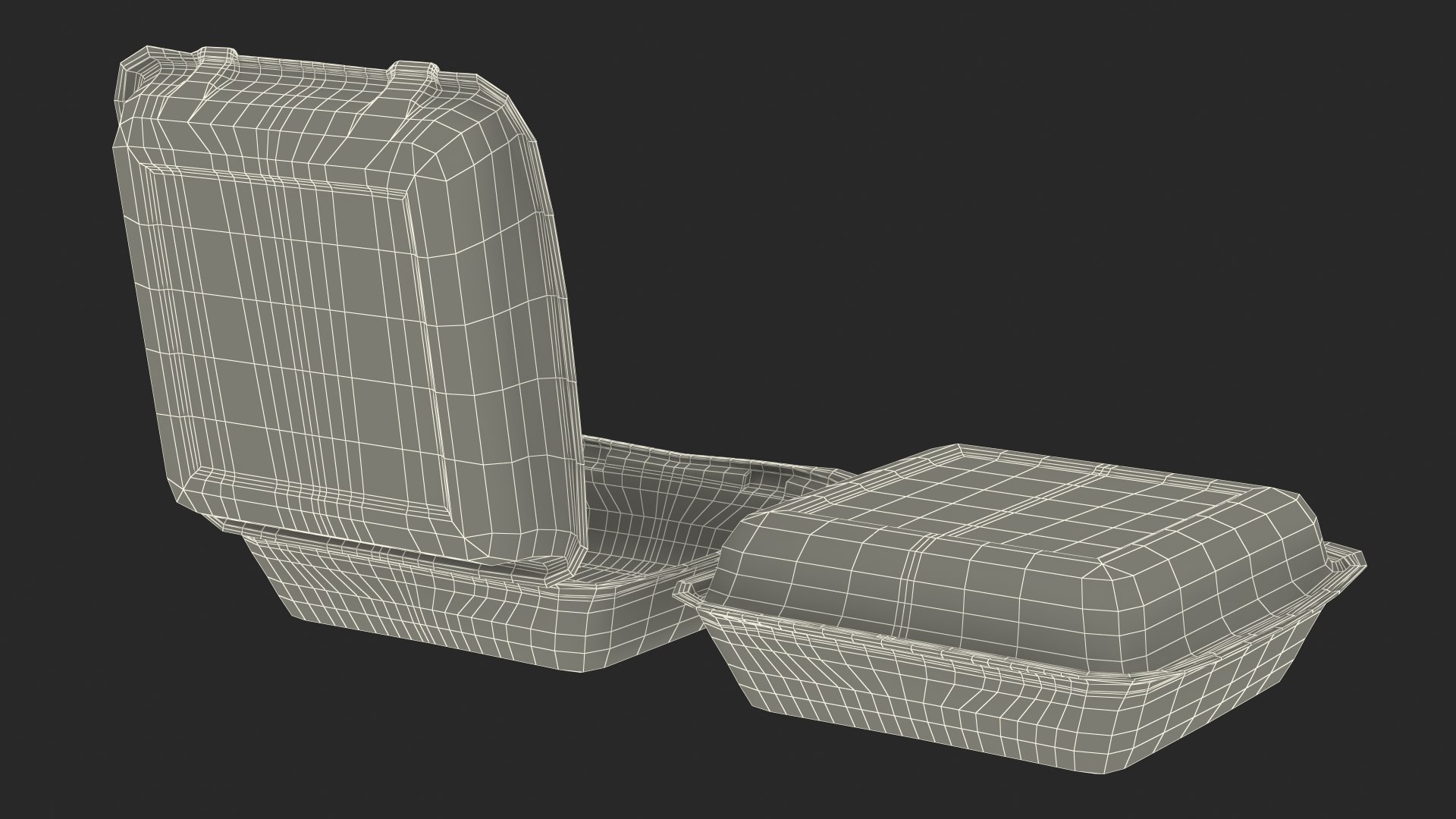 3D Compostable Food Container Set model - TurboSquid 1806990