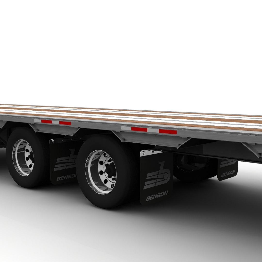 3D Benson Drop Deck Trailer - TurboSquid 1335909