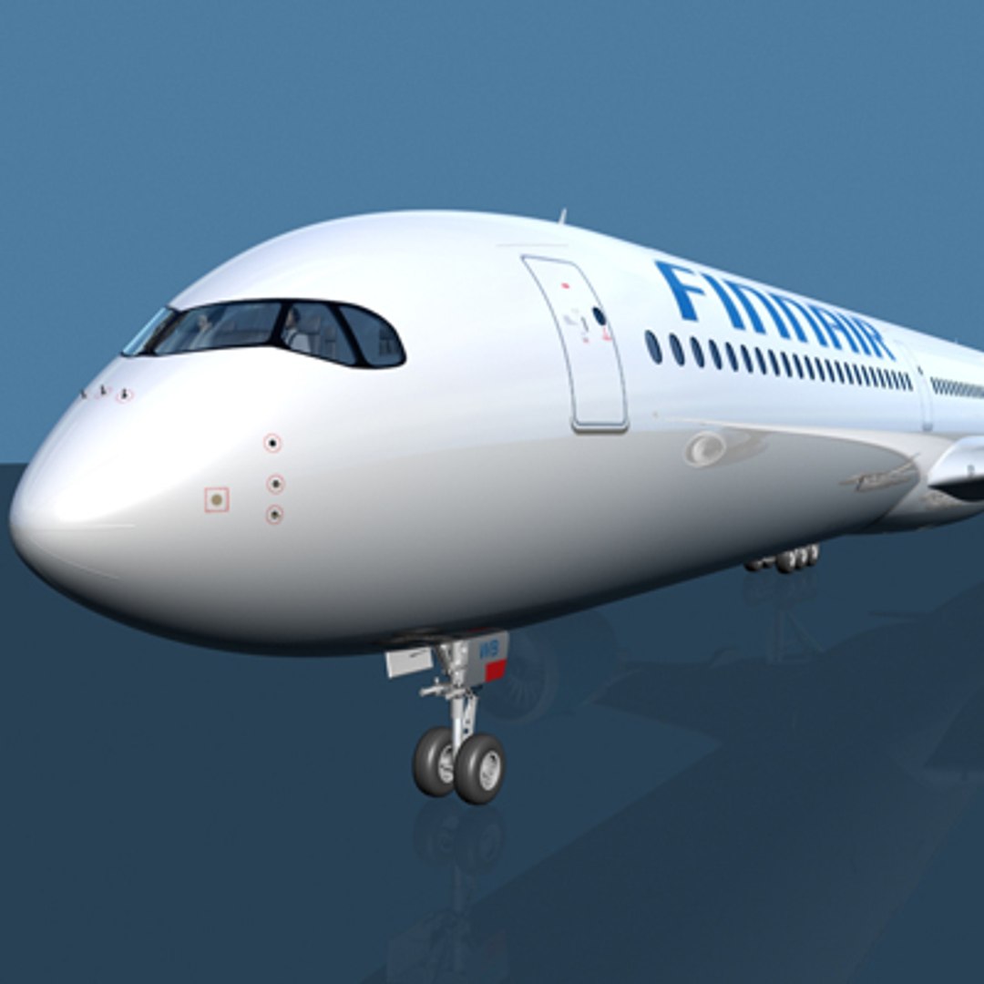 3d A350-1000 Finnair Model