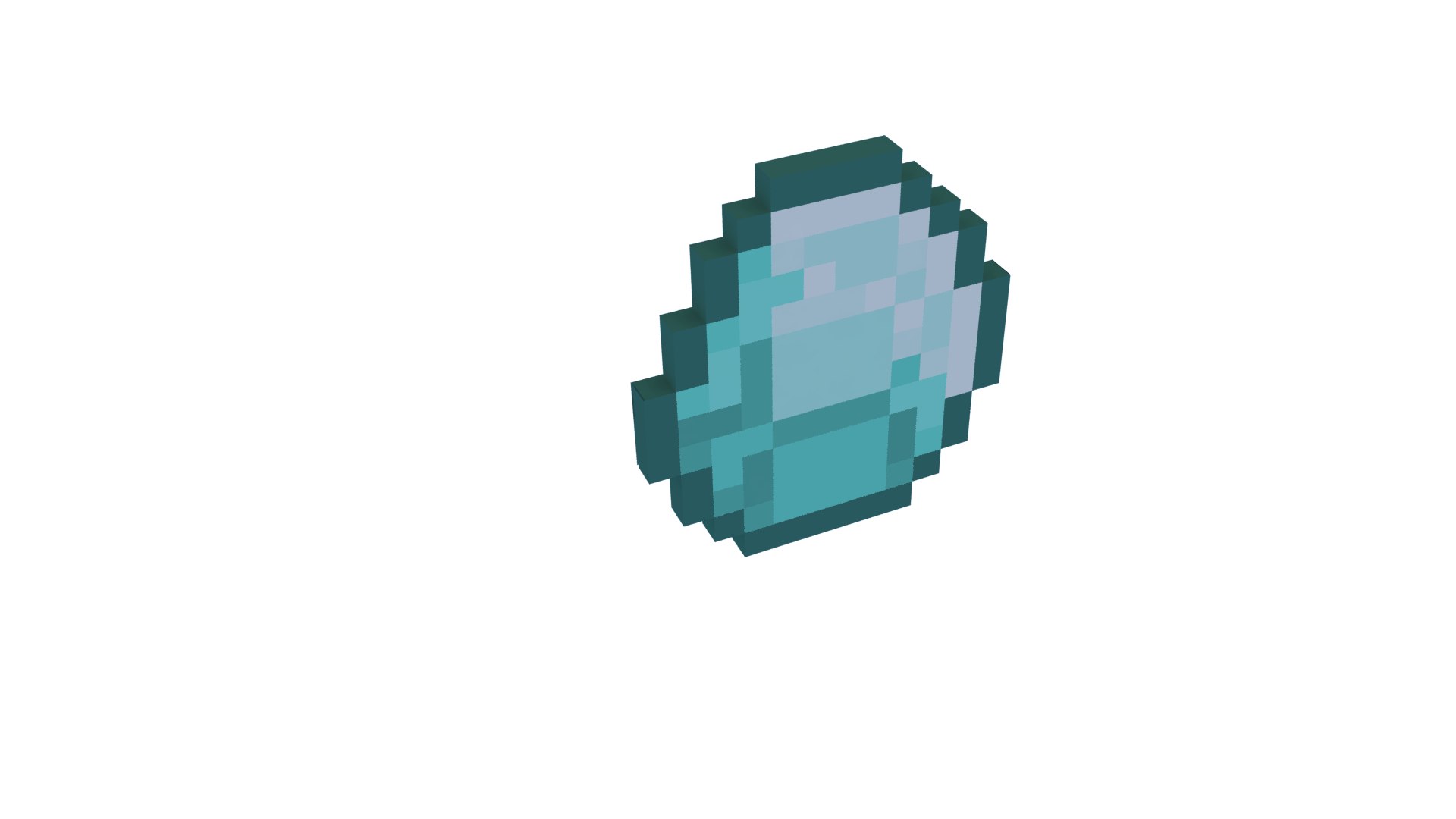 3d Diamond Minecraft Model