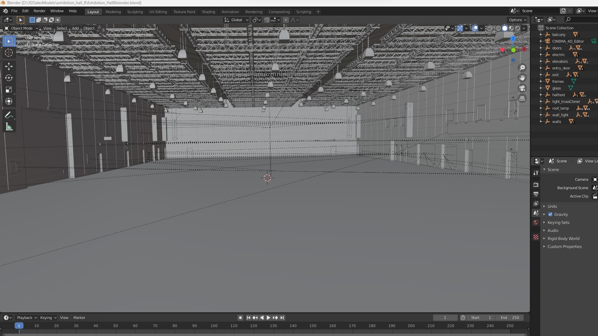Exhibition Hall Interior 8 3D Model - TurboSquid 2075328
