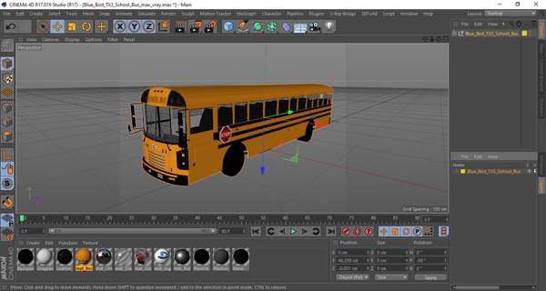 Blue Bird TX3 School Bus 3D model - TurboSquid 1767055