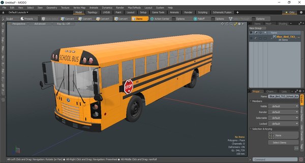 Blue Bird TX3 School Bus 3D model - TurboSquid 1767055