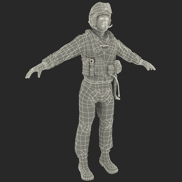 military pilot v2 static 3d model
