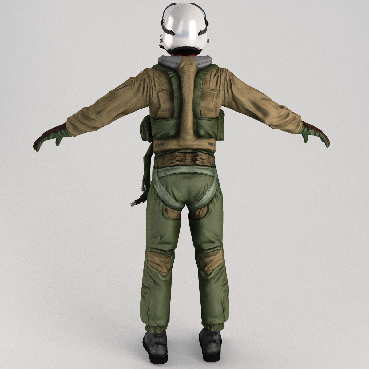 military pilot v2 static 3d model