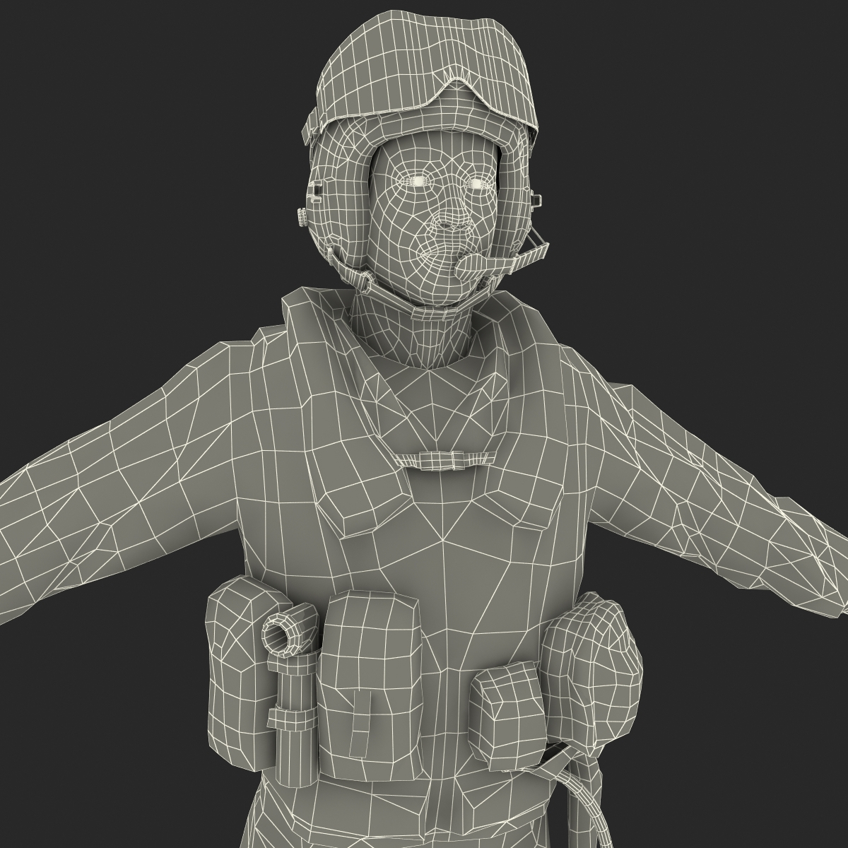 military pilot v2 static 3d model