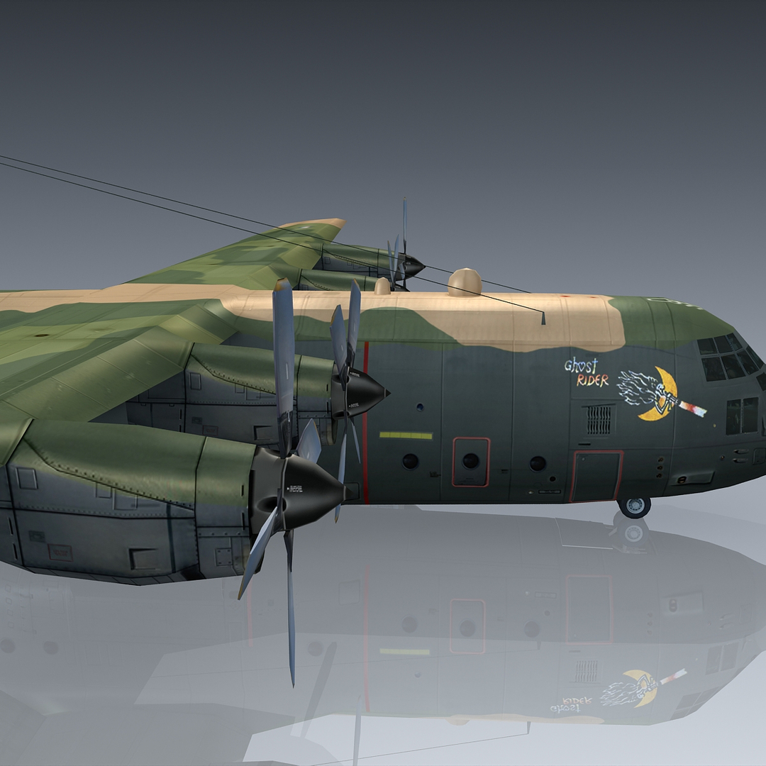 gunship ghost rider lockheed c-130 3d 3ds