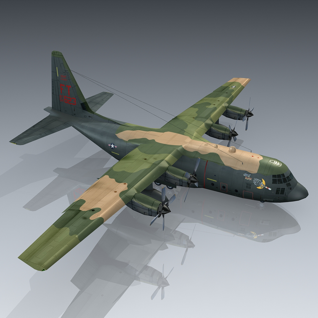 gunship ghost rider lockheed c-130 3d 3ds