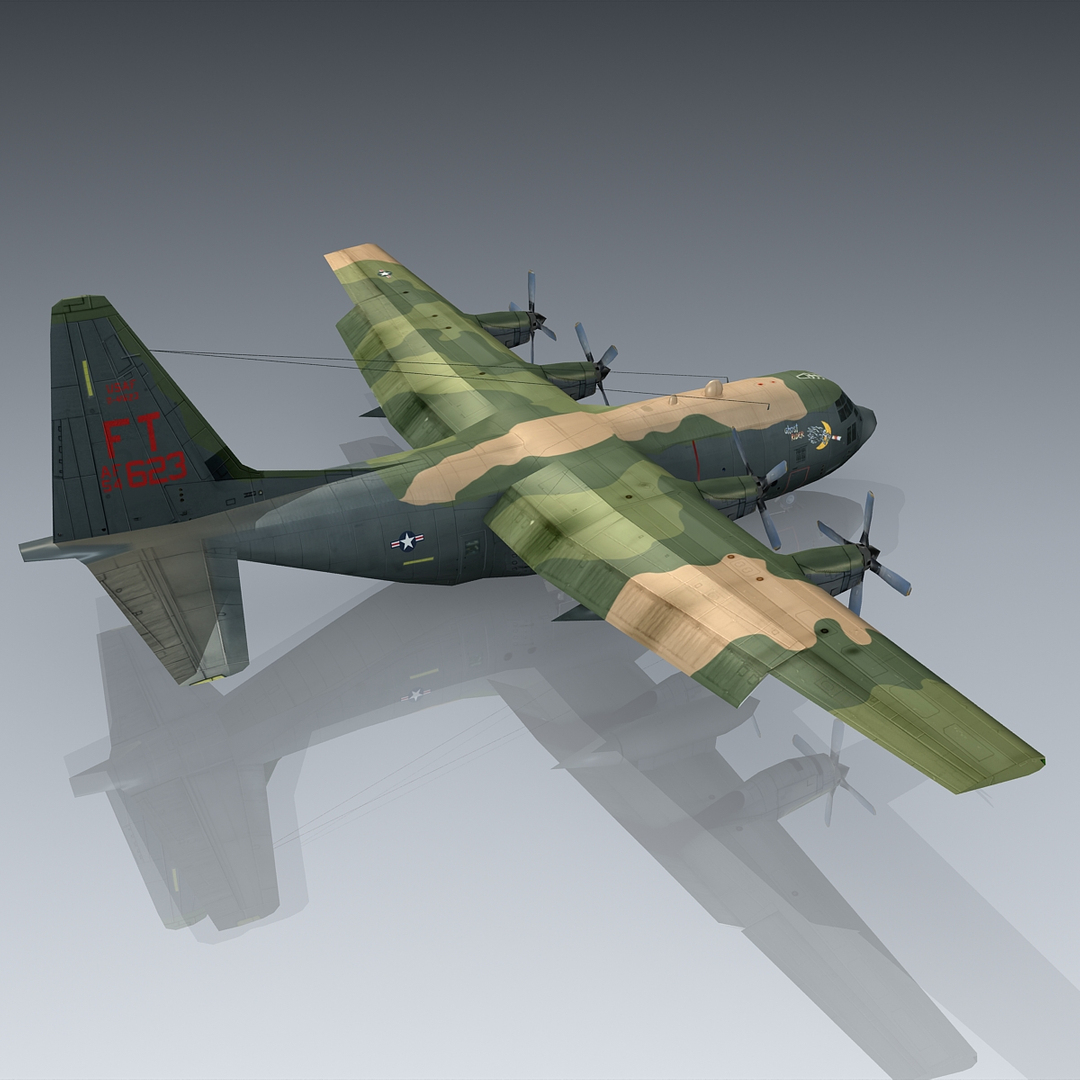 gunship ghost rider lockheed c-130 3d 3ds