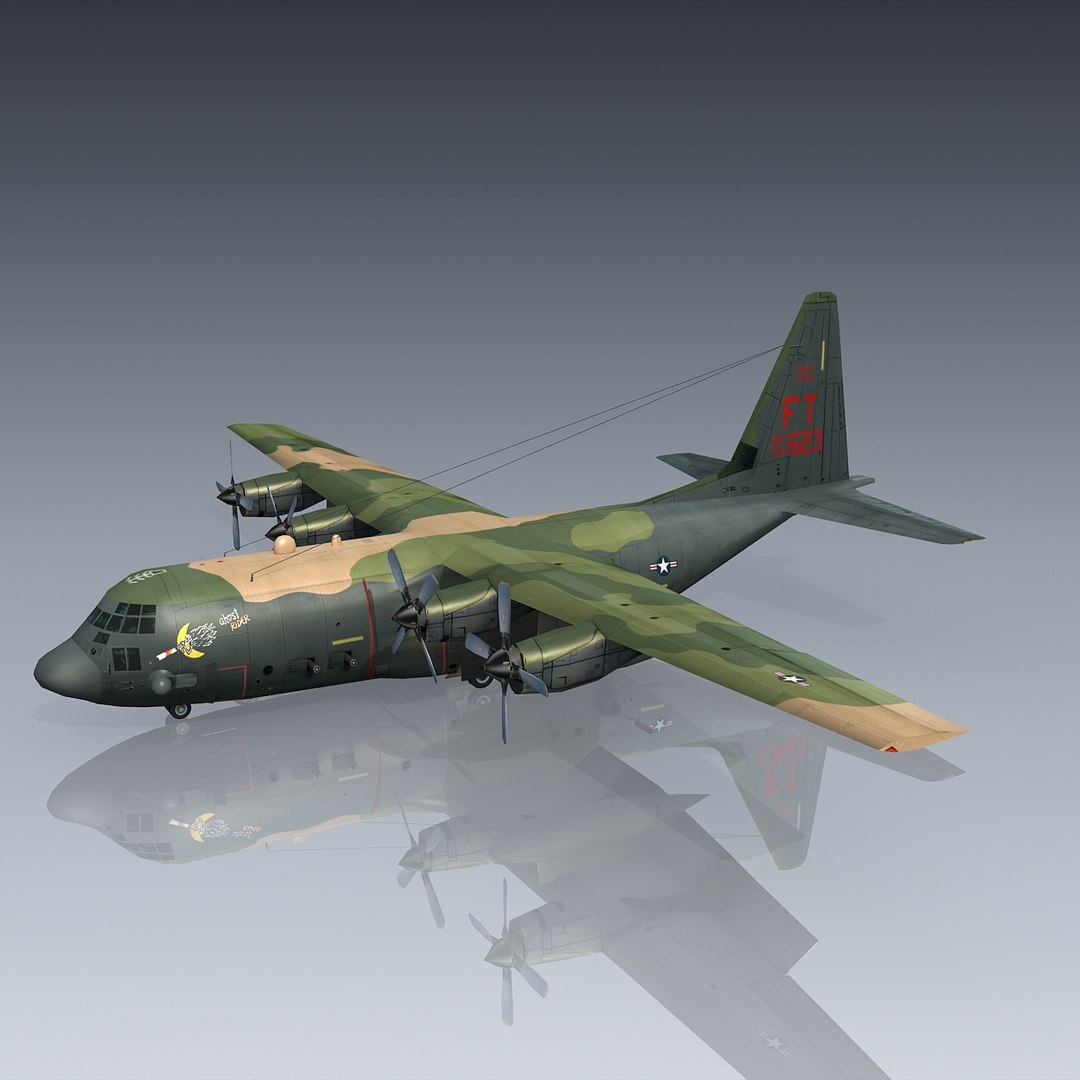 Gunship Ghost Rider Lockheed C-130 3d 3ds
