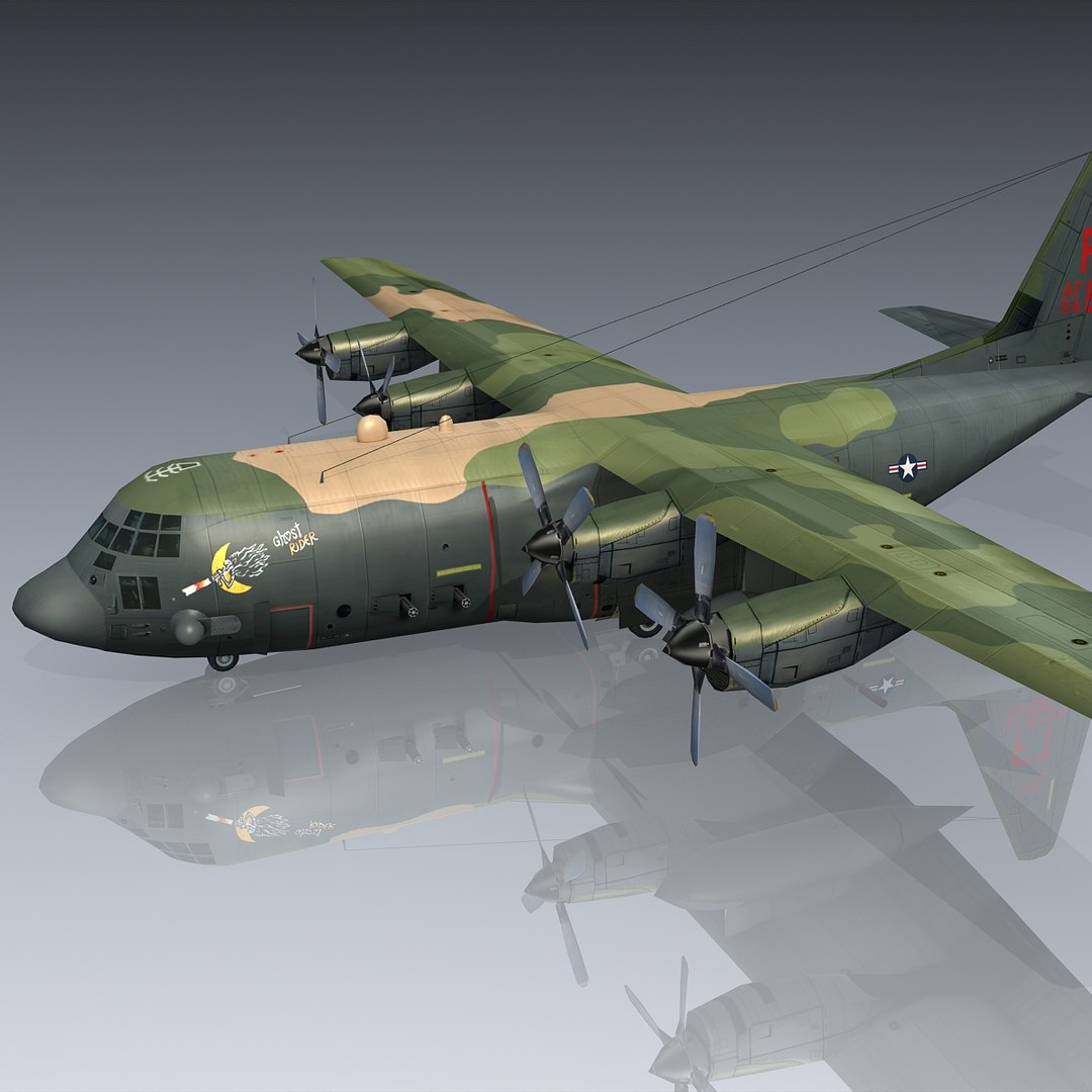 Gunship Ghost Rider Lockheed C-130 3d 3ds