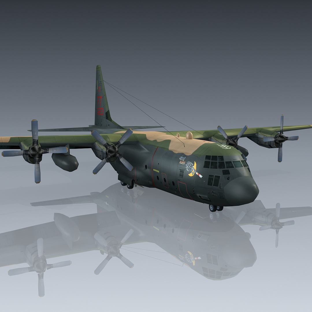 gunship ghost rider lockheed c-130 3d 3ds