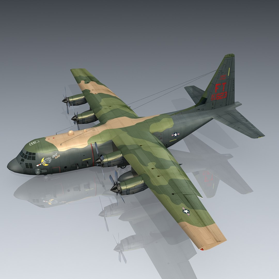 Gunship Ghost Rider Lockheed C-130 3d 3ds