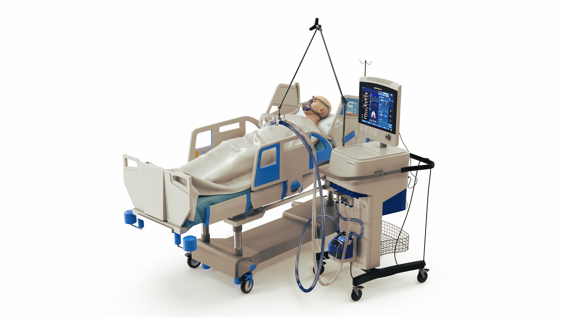 3D patient ventilator - TurboSquid 1660081