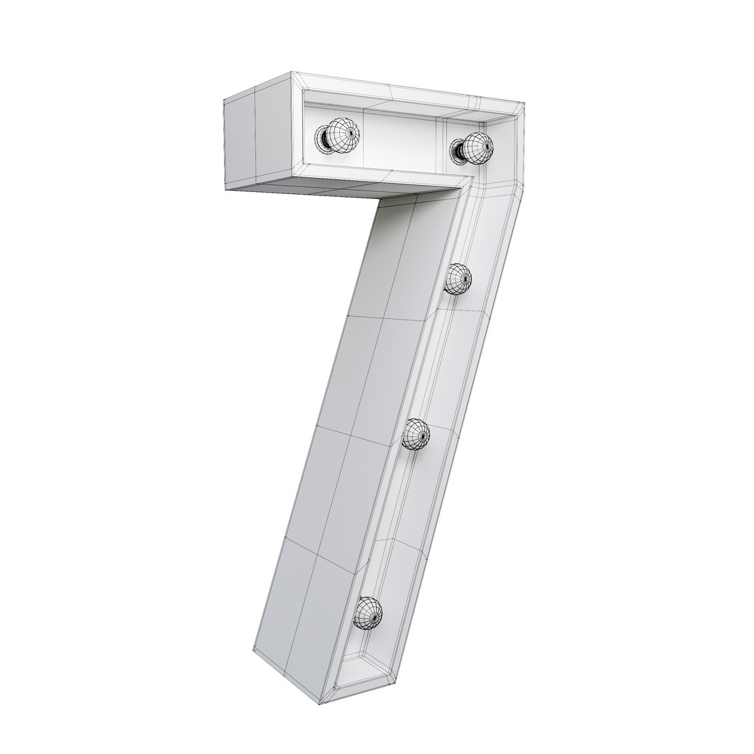 Marquee Number Seven Led Glow Sign 3dmodel 3D Model - TurboSquid 1973240