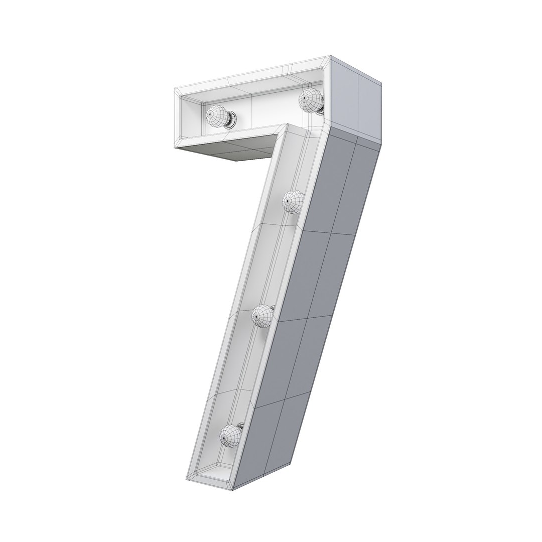 Marquee Number Seven Led Glow Sign 3dmodel 3D Model - TurboSquid 1973240