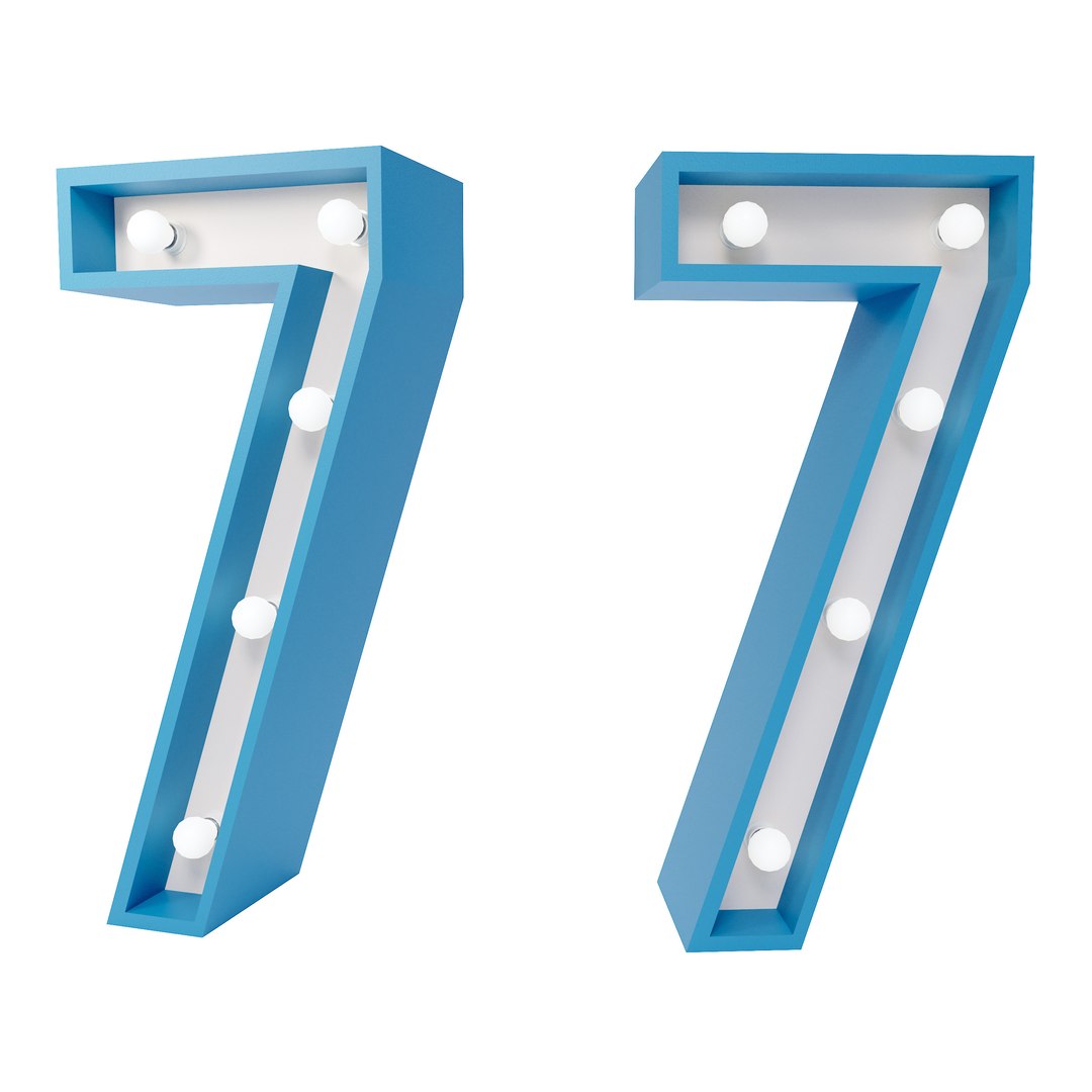 Marquee Number Seven Led Glow Sign 3dmodel 3D Model - TurboSquid 1973240
