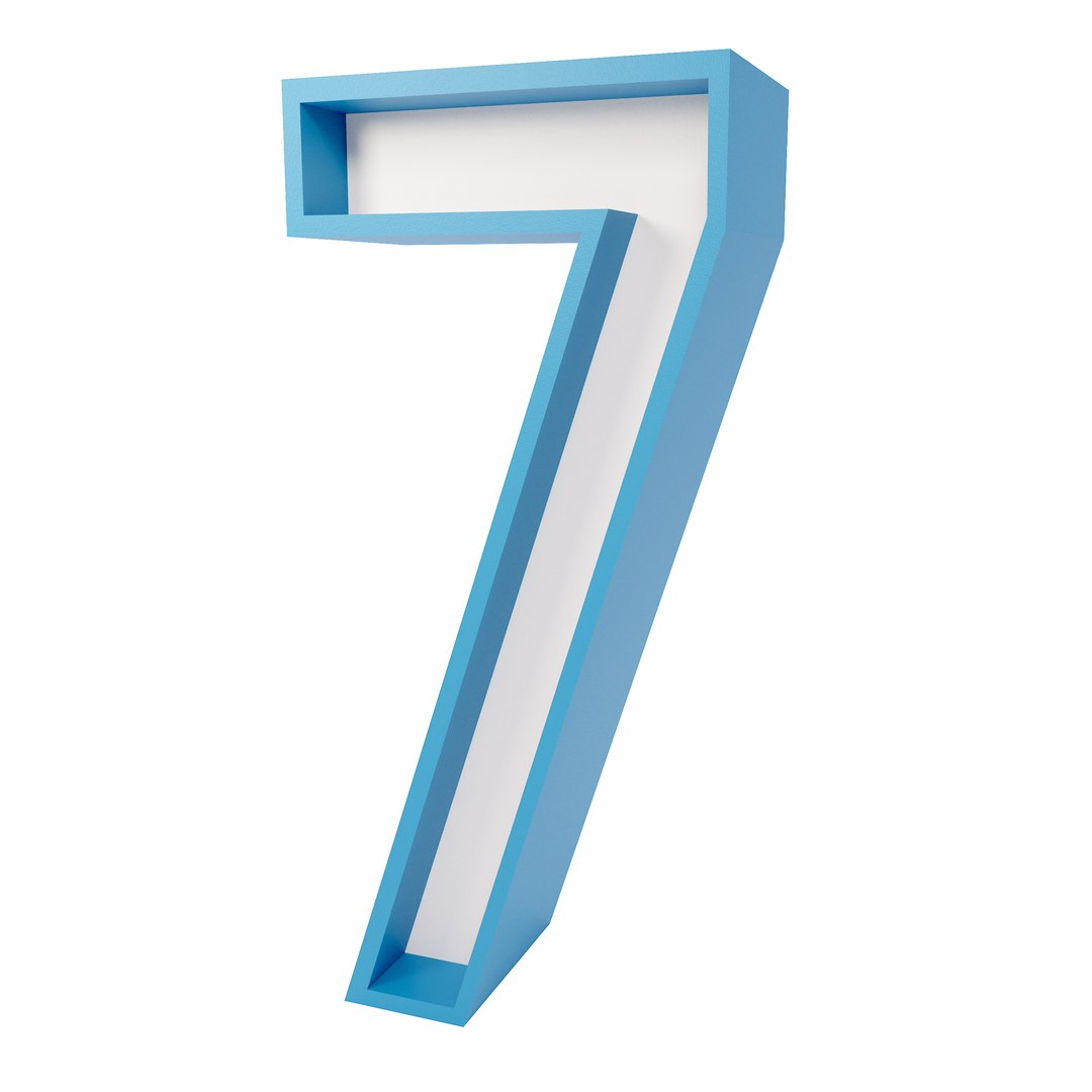 Marquee Number Seven Led Glow Sign 3dmodel 3D Model - TurboSquid 1973240