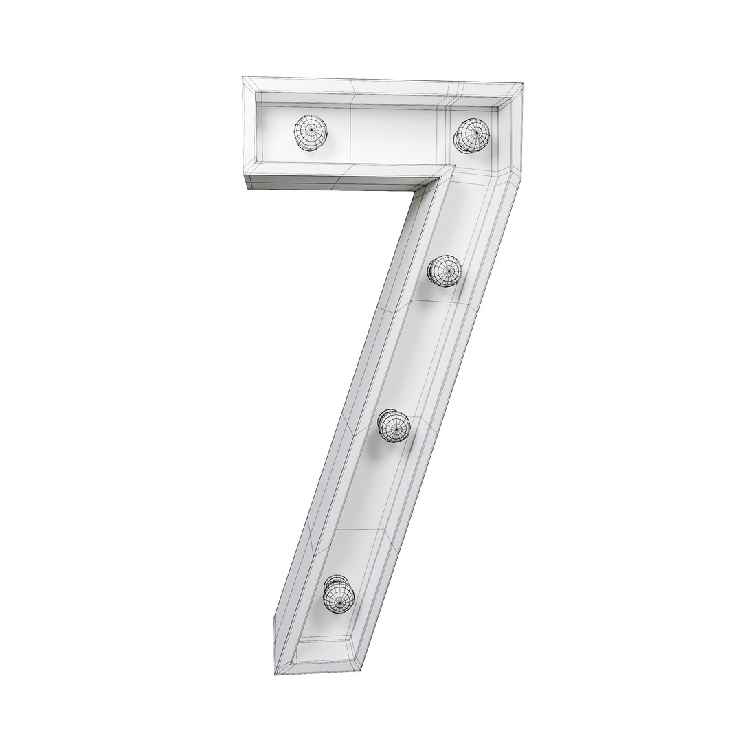 Marquee Number Seven Led Glow Sign 3dmodel 3D Model - TurboSquid 1973240