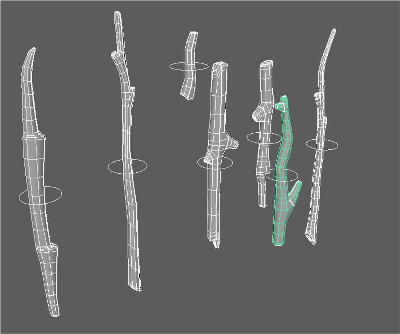 Cartoon Wooden Sticks 3D - TurboSquid 1762036
