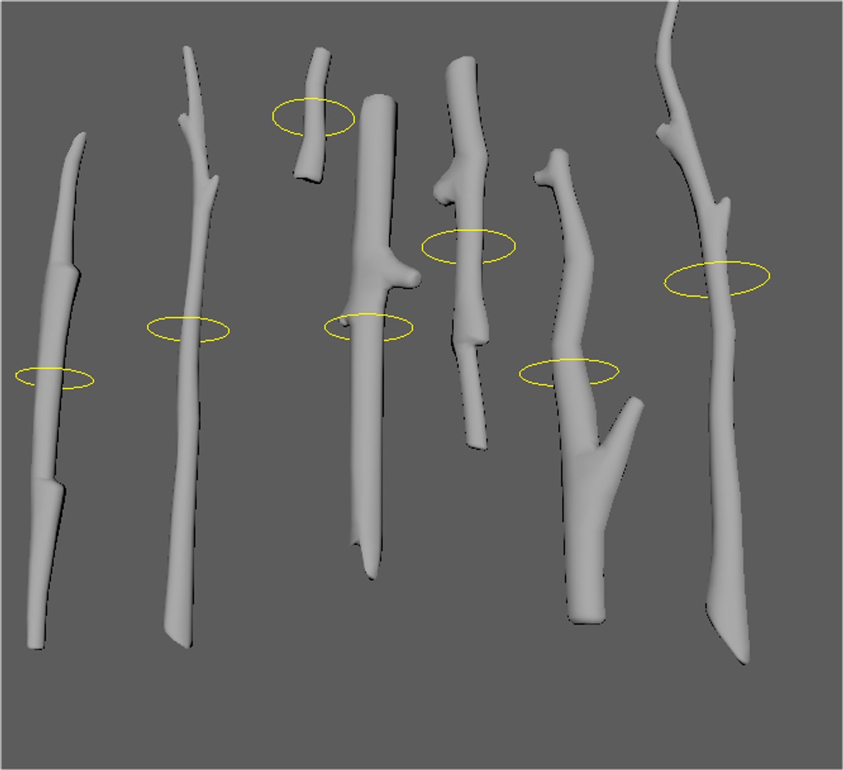 Cartoon Wooden Sticks 3D - TurboSquid 1762036