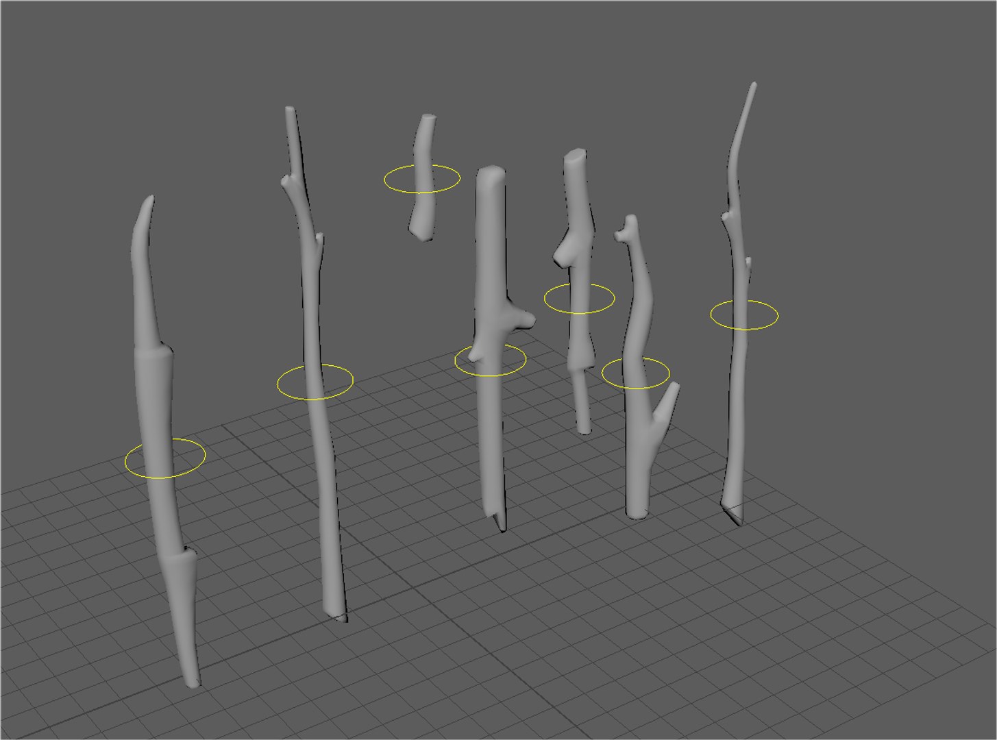 Cartoon Wooden Sticks 3D - TurboSquid 1762036