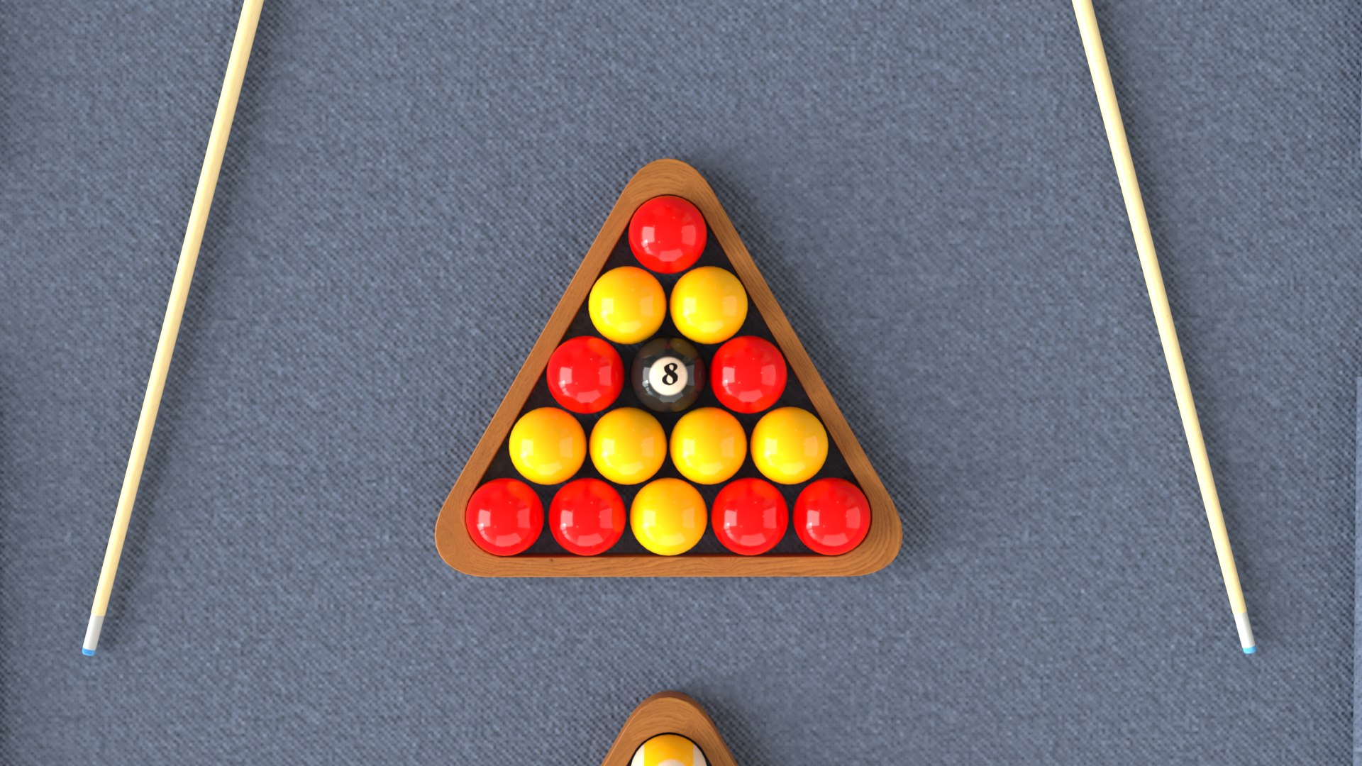 Brunswick Billiard Tabl Width Balls Sticks And Chalk 3D Model ...