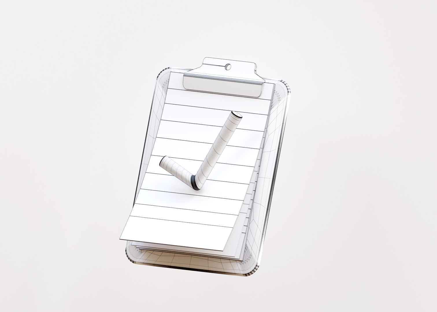 3D Clipping Board Checklist 3D Illustration - TurboSquid 2230197