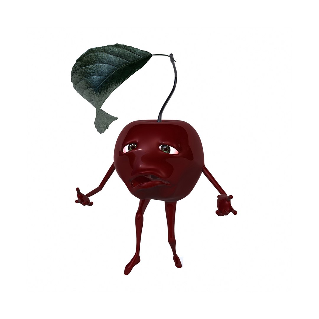 obj cartoon character cherry