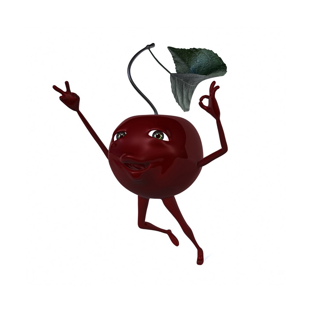obj cartoon character cherry
