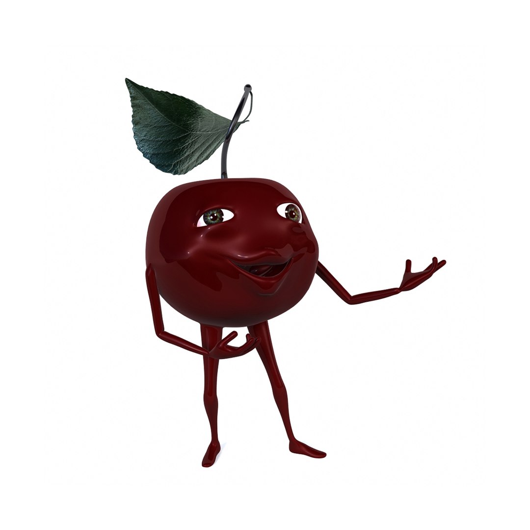 obj cartoon character cherry