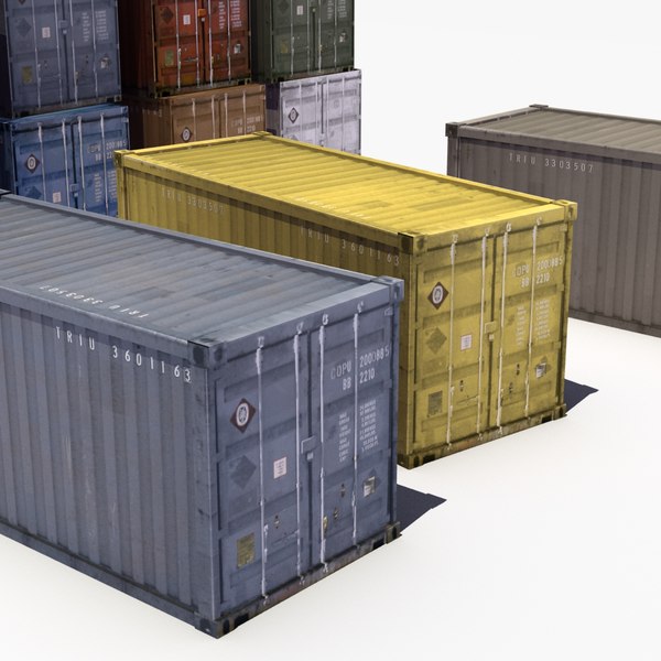 stack iso shipping containers 3d max